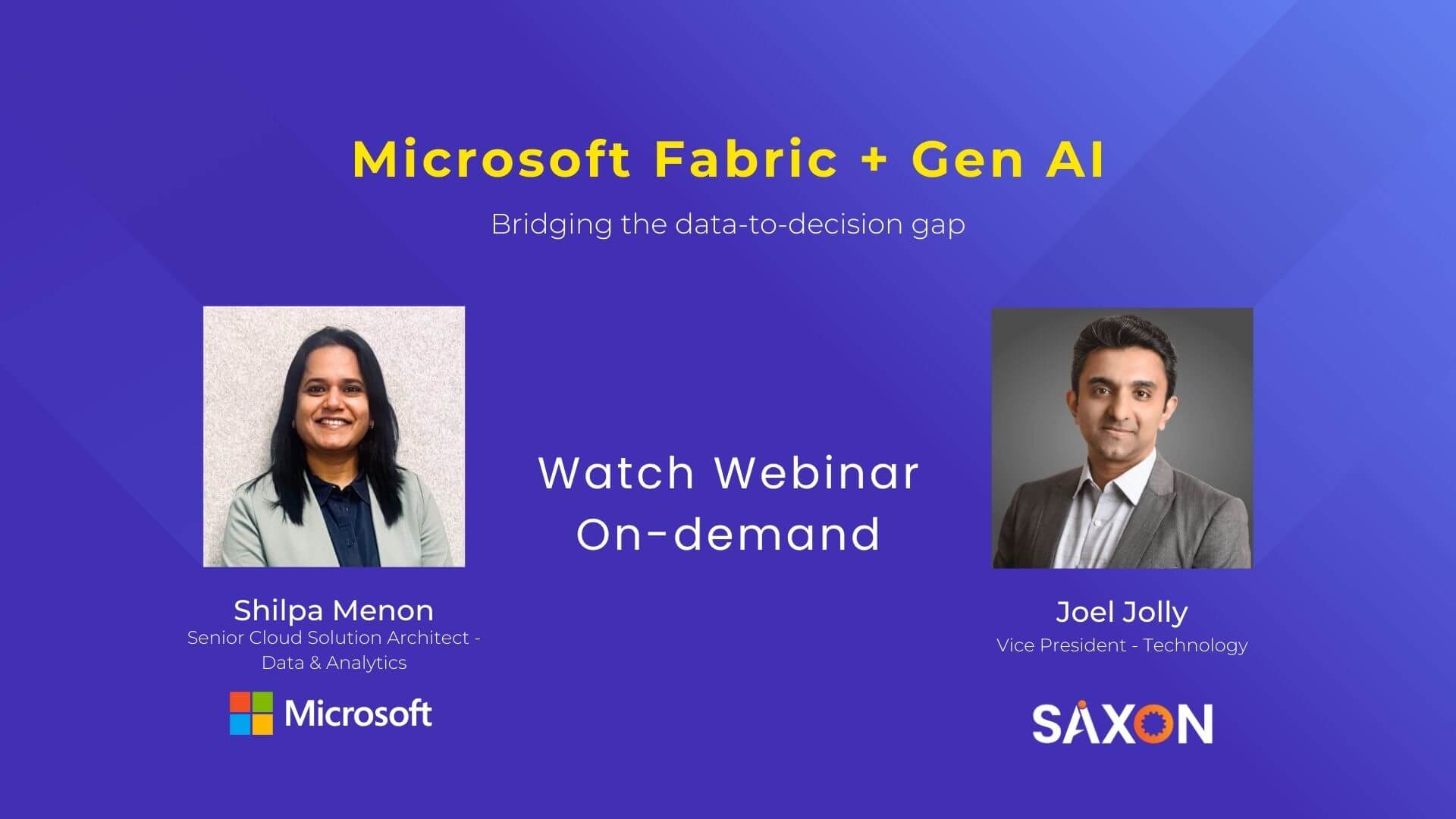 Microsoft Fabric + Gen AI: Bridging data-to-decision gap | Webinar